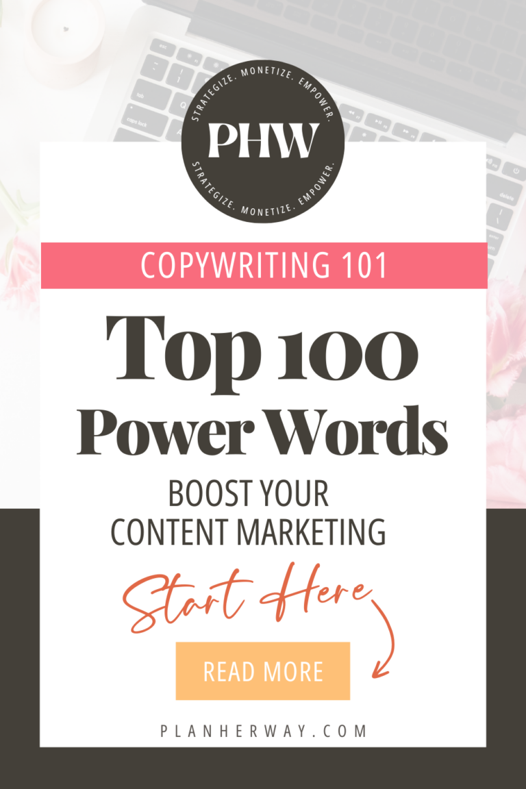 100 Power Words for Copywriting: Boost Your Content | Plan Her Way
